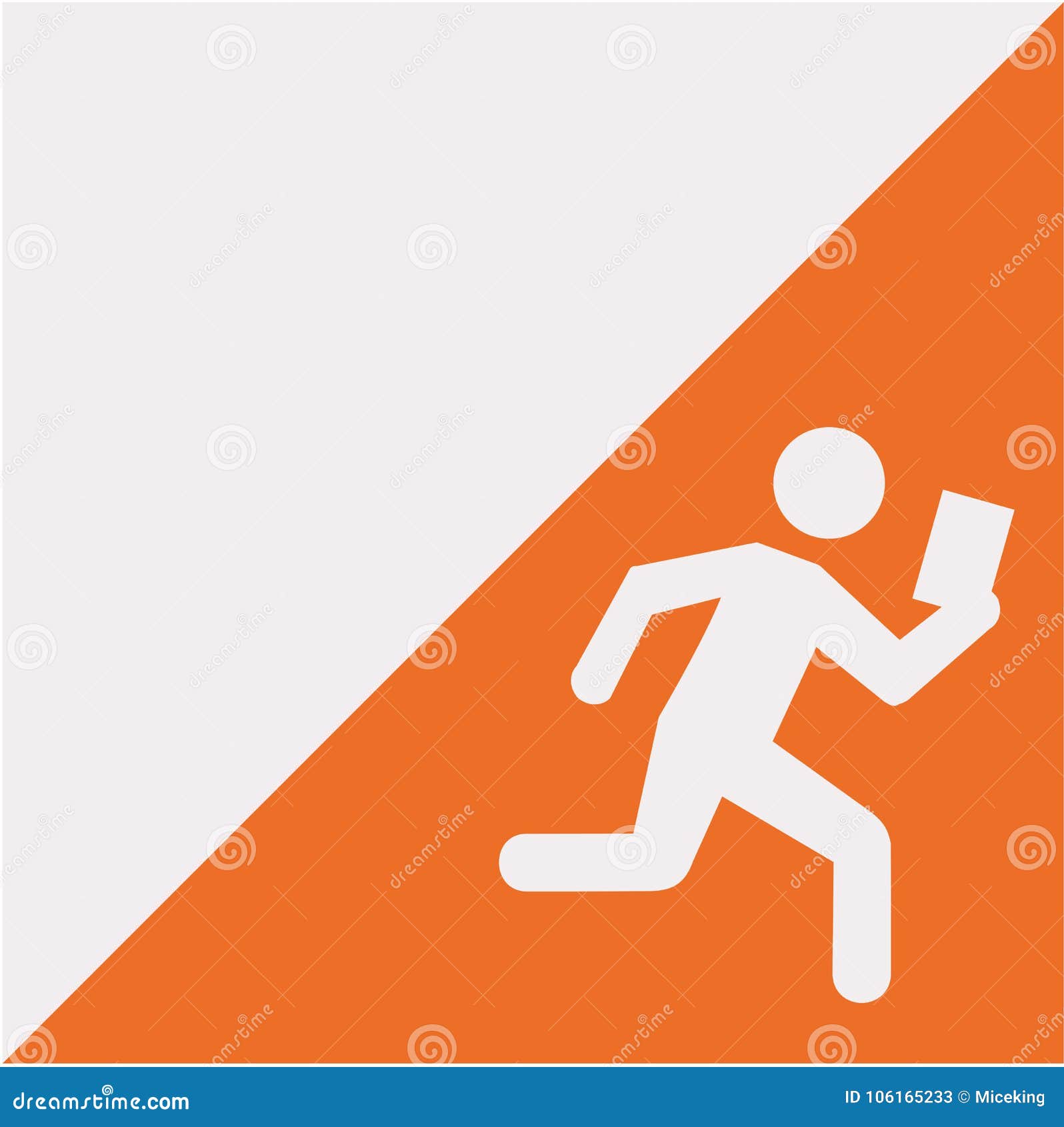 Drapeau De Course D'orientation Avec Le Pictogramme Illustration de ...