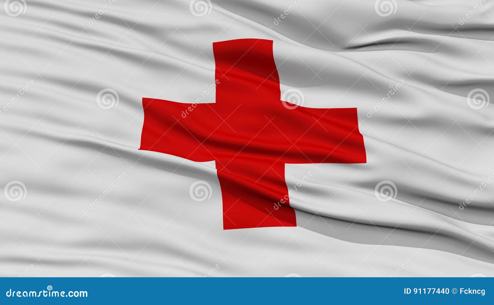 Drapeau De Croix-Rouge De Plan Rapproché Illustration Stock ...