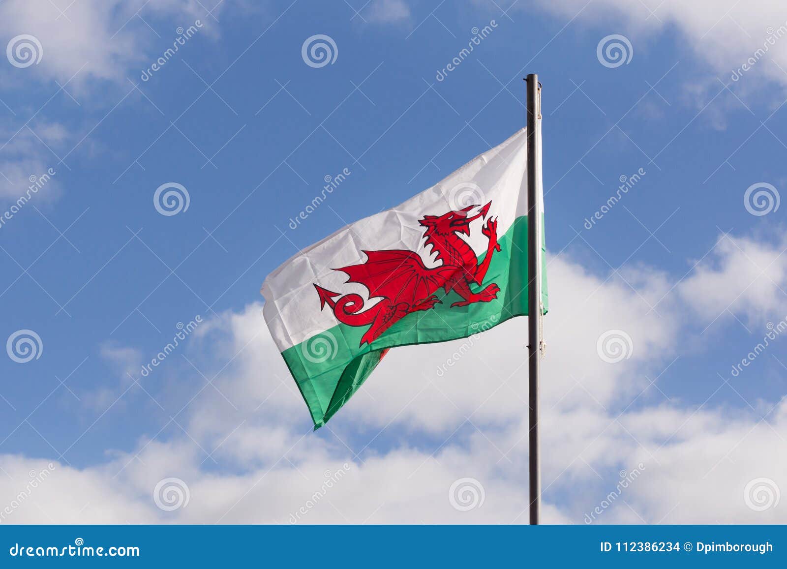 Drapeau de Gallois photo stock. Image du obturation - 112386234