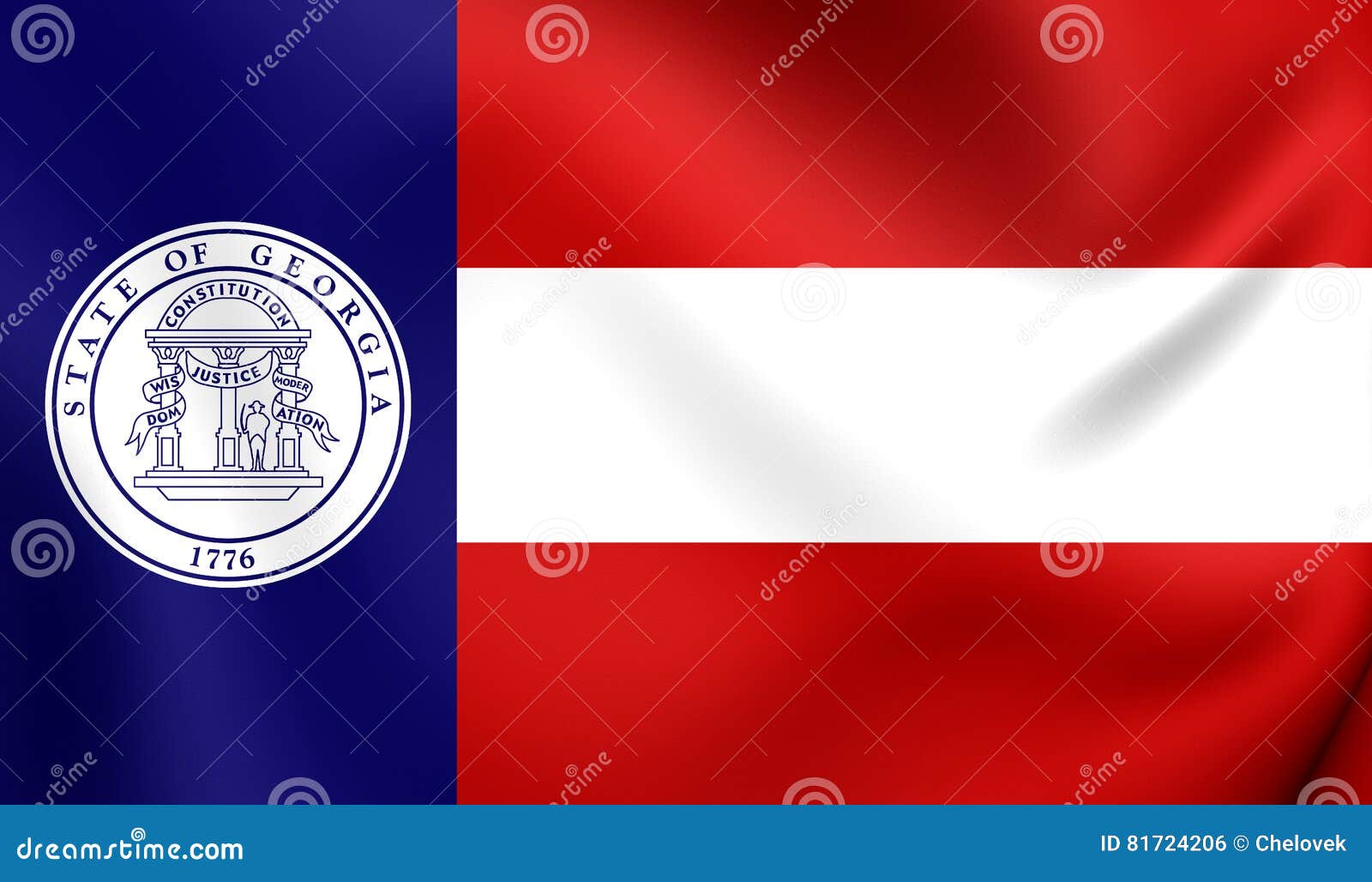 Drapeau De Georgia State 1920-1956, Etats-Unis Illustration Stock ...