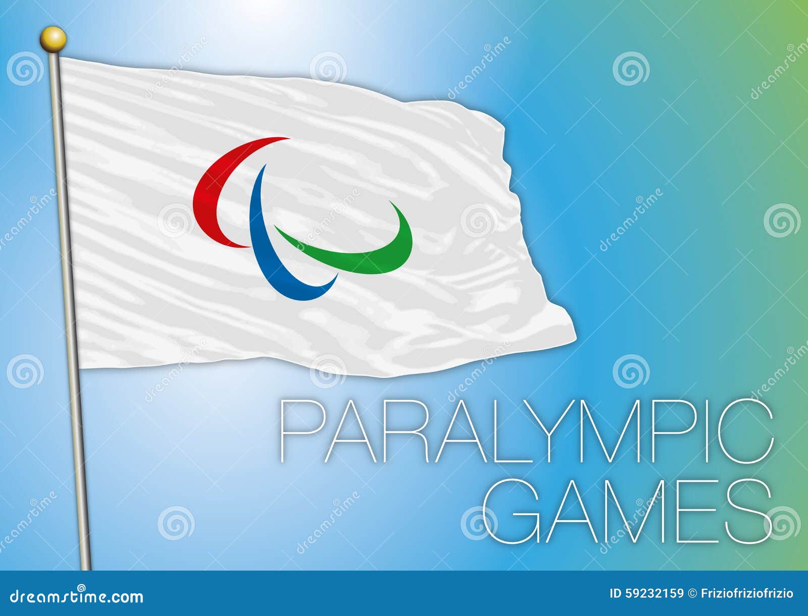 Drapeau De Jeux De Paralympic Image stock éditorial - Illustration du ...