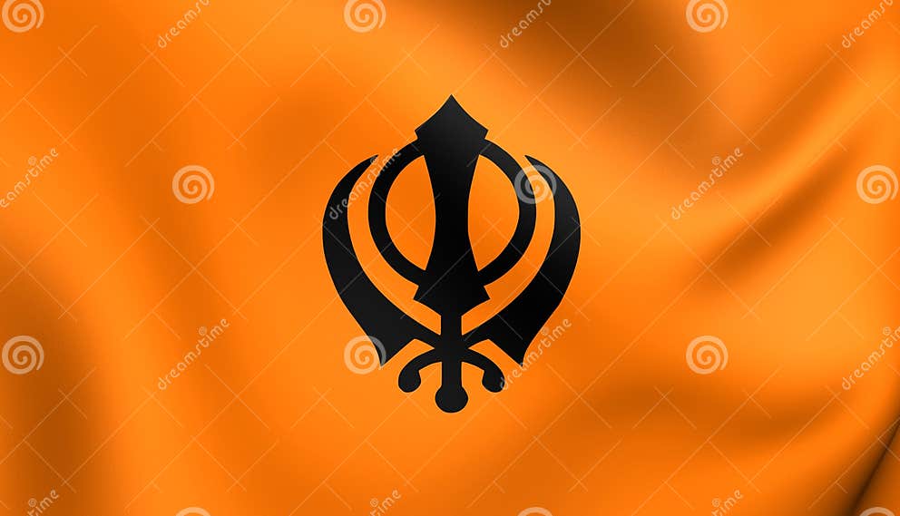 Drapeau de Khalistan illustration stock. Illustration du onduler - 97072710