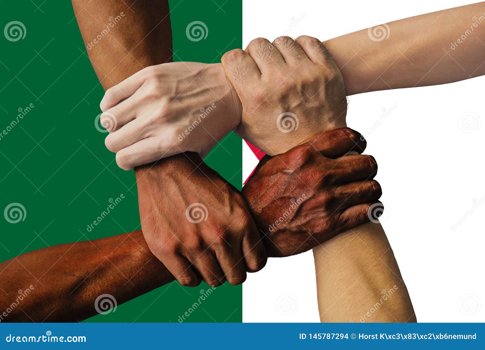 Drapeau De L'Alg?rie, Int?gration D'un Groupe Multiculturel Des Jeunes Photo stock - Image du ...