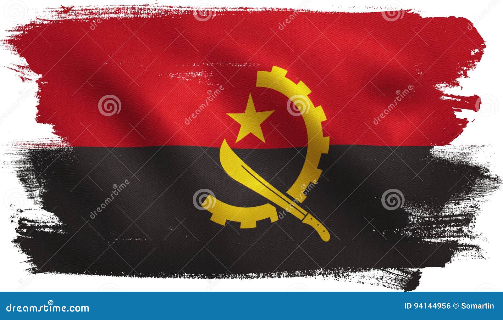 Drapeau de l'Angola illustration stock. Illustration du texture - 94144956