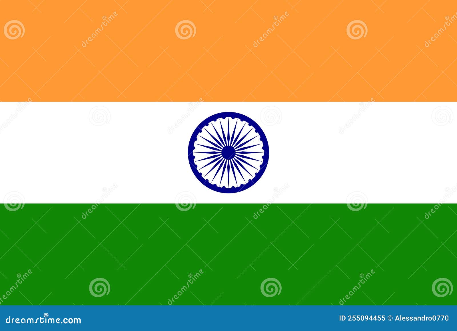 Drapeau de l'inde illustration stock. Illustration du symbole - 255094455