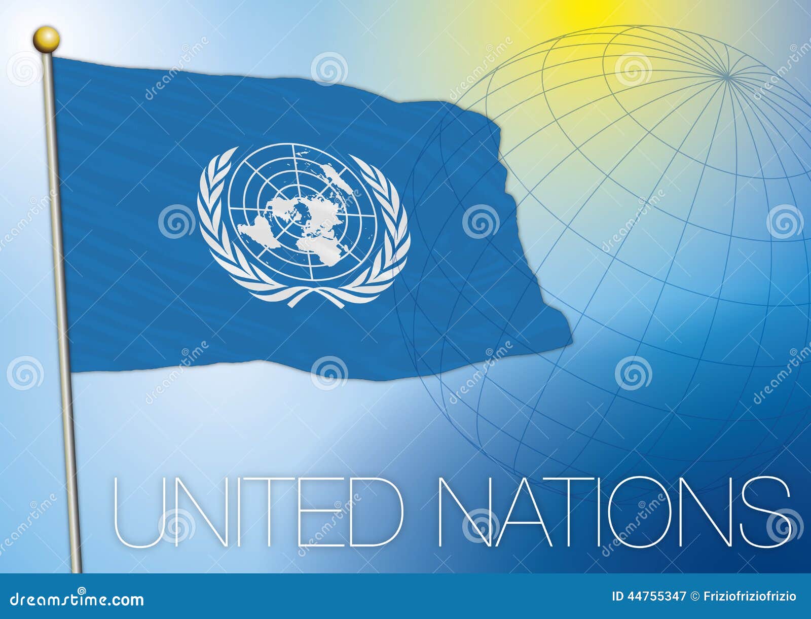 Drapeau De L'ONU Les Nations Unies Photographie éditorial ...