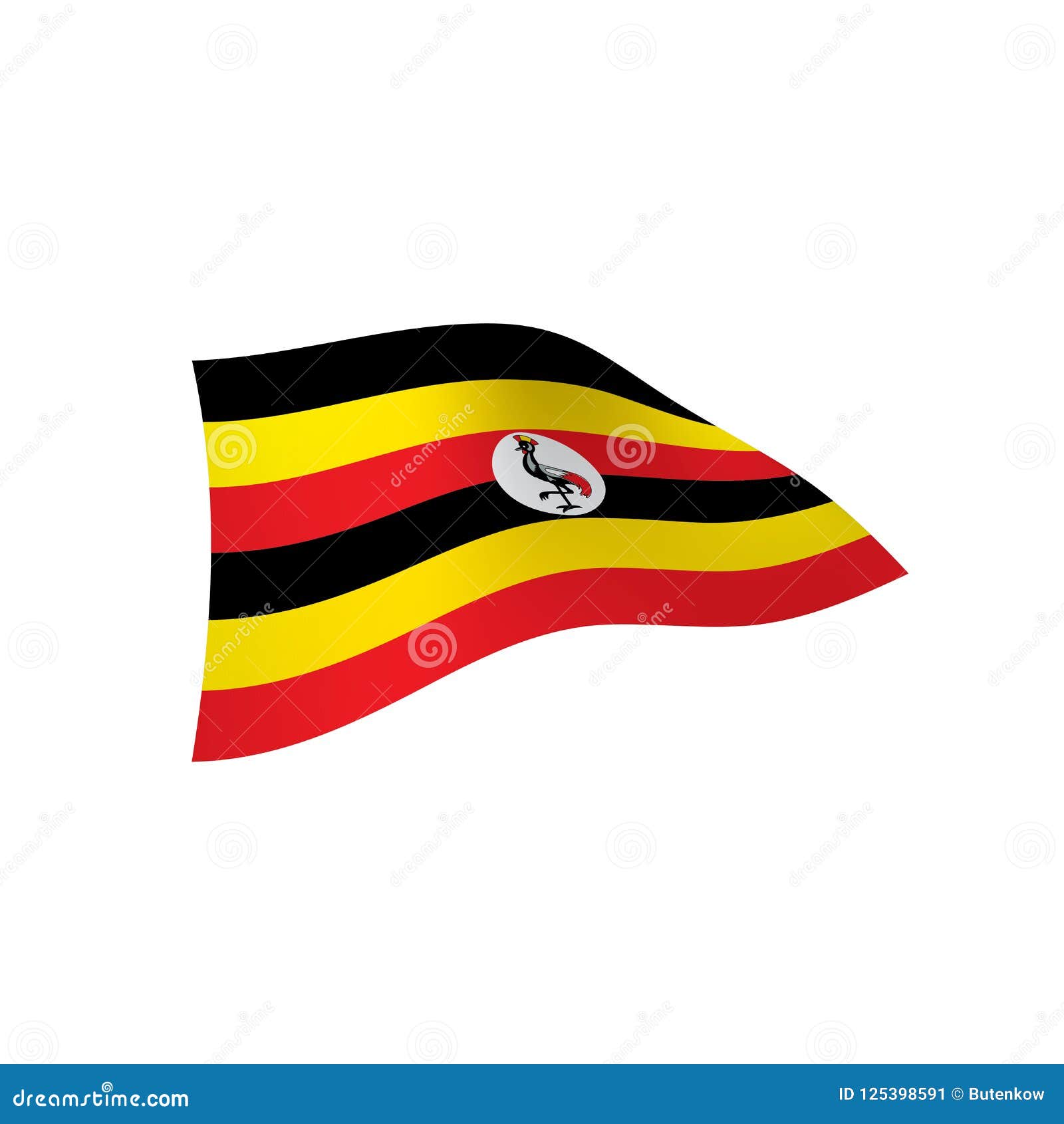 Drapeau De L'Ouganda, Illustration De Vecteur Illustration de Vecteur ...