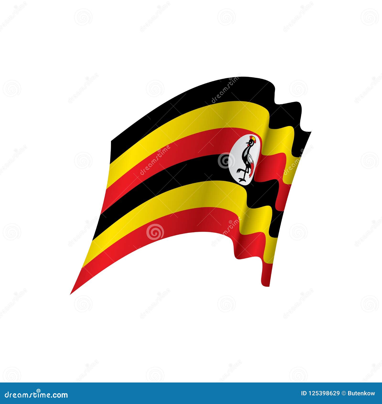 Drapeau De L'Ouganda, Illustration De Vecteur Illustration de Vecteur ...
