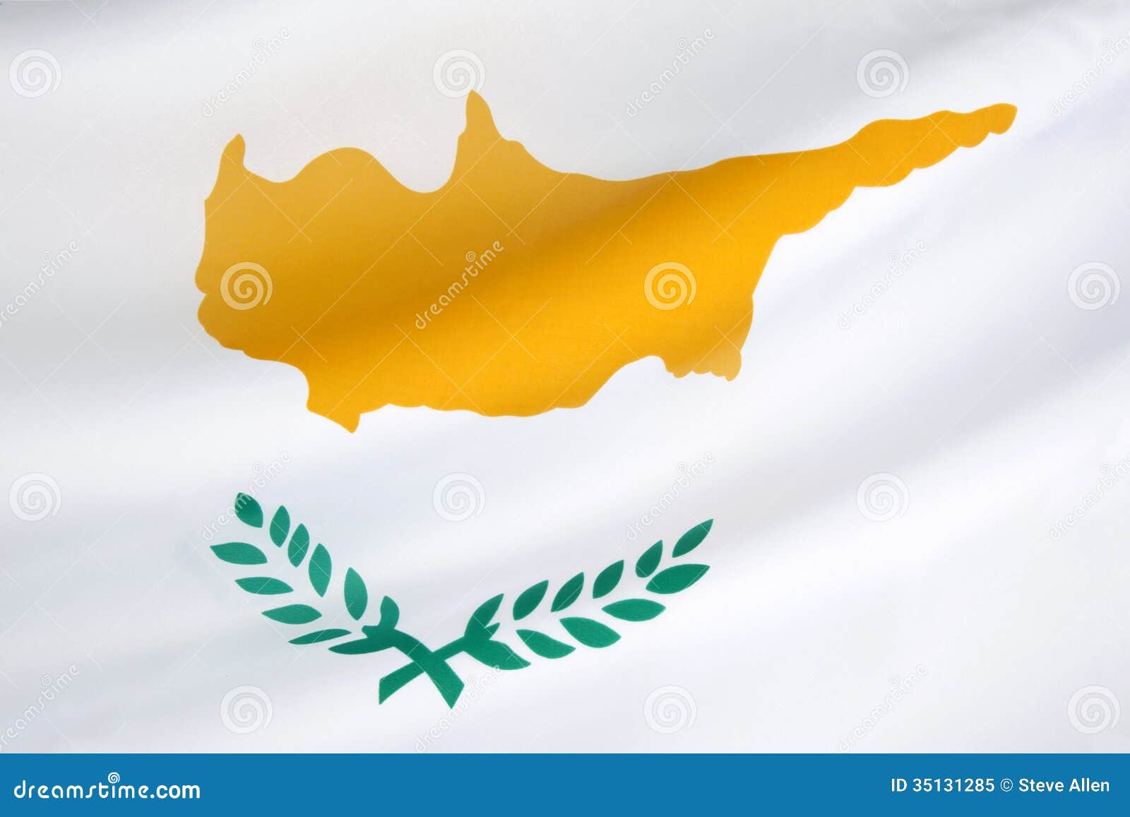Drapeau de la Chypre image stock. Image du méditerranéen - 35131285