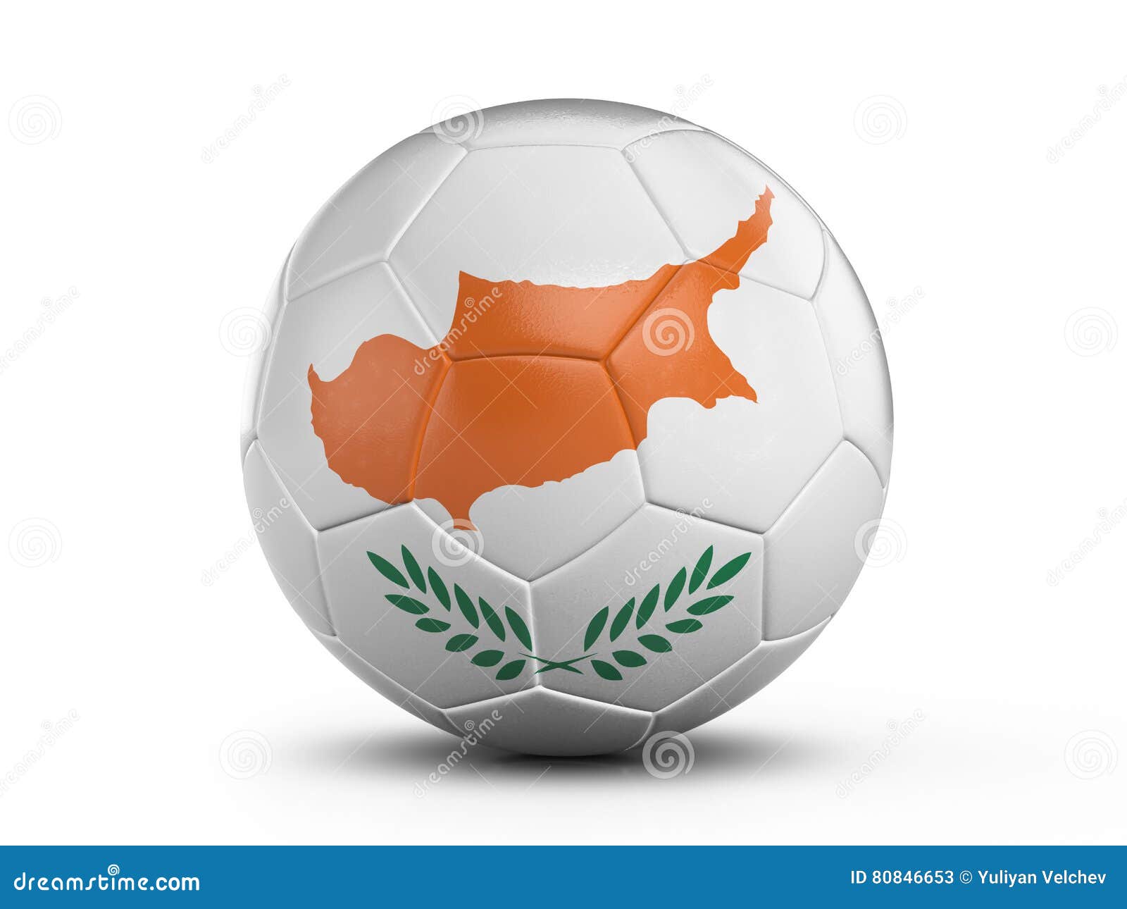 Drapeau De La Chypre De Ballon De Football Illustration Stock ...