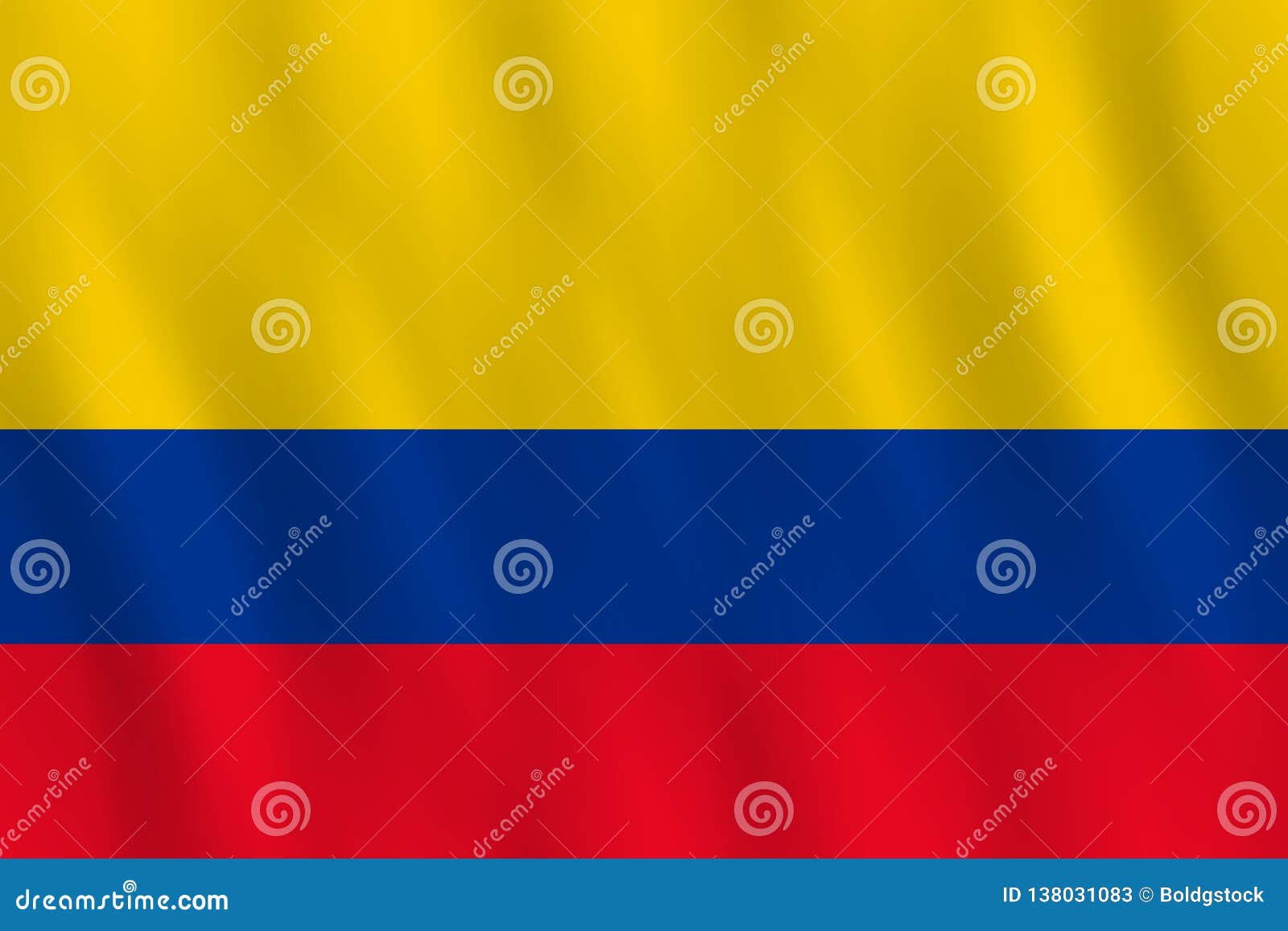 Drapeau De La Colombie Avec L'effet De Ondulation, Proportion ...