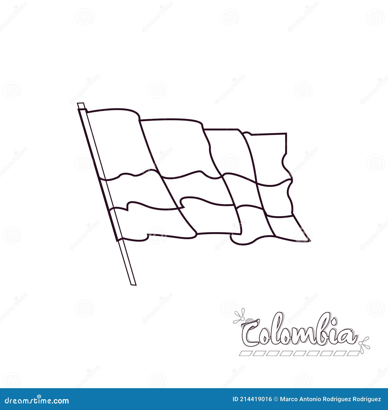 Drapeau de la colombie illustration de vecteur. Illustration du concept ...