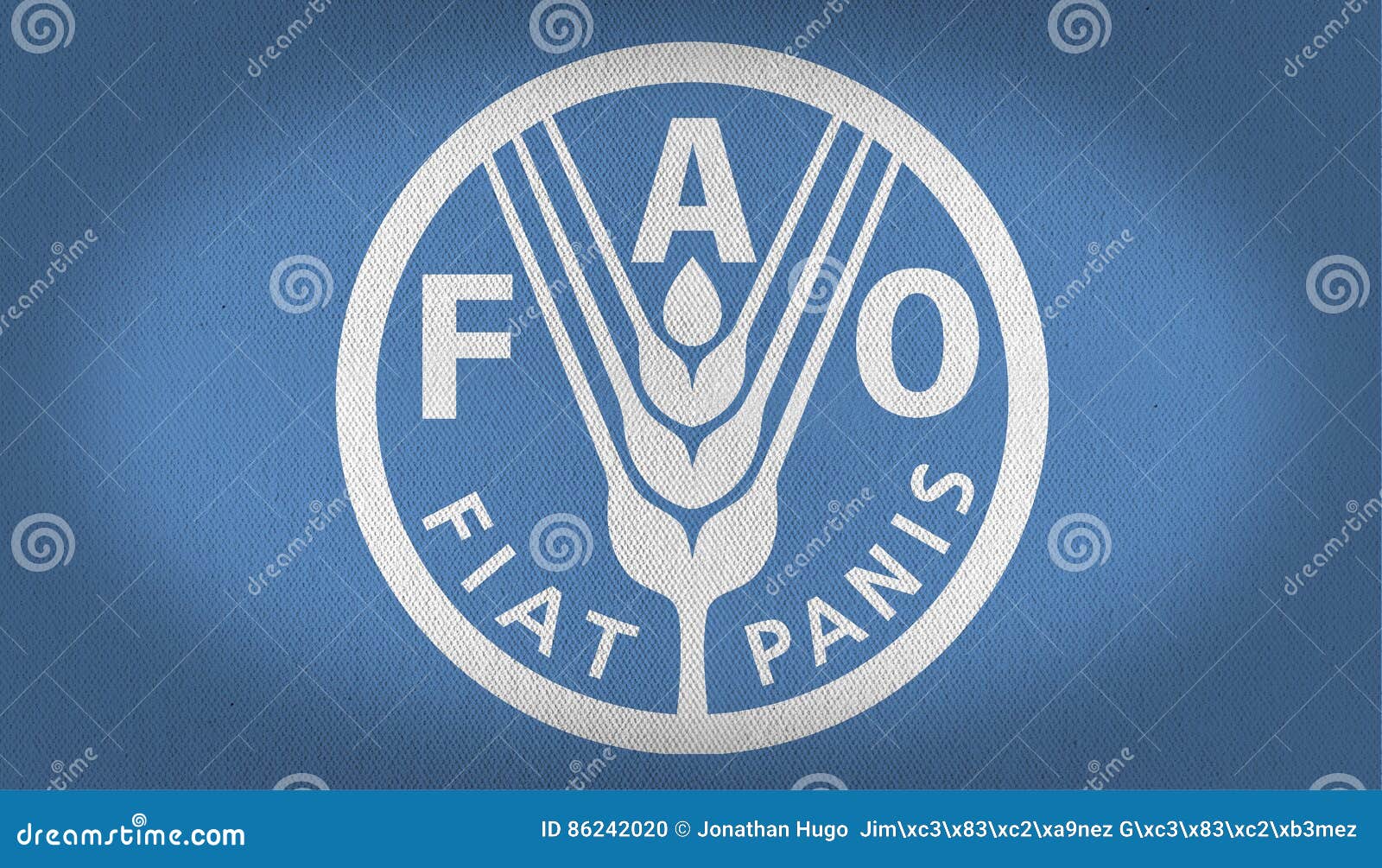 Drapeau de la FAO illustration stock. Illustration du indicateur - 86242020