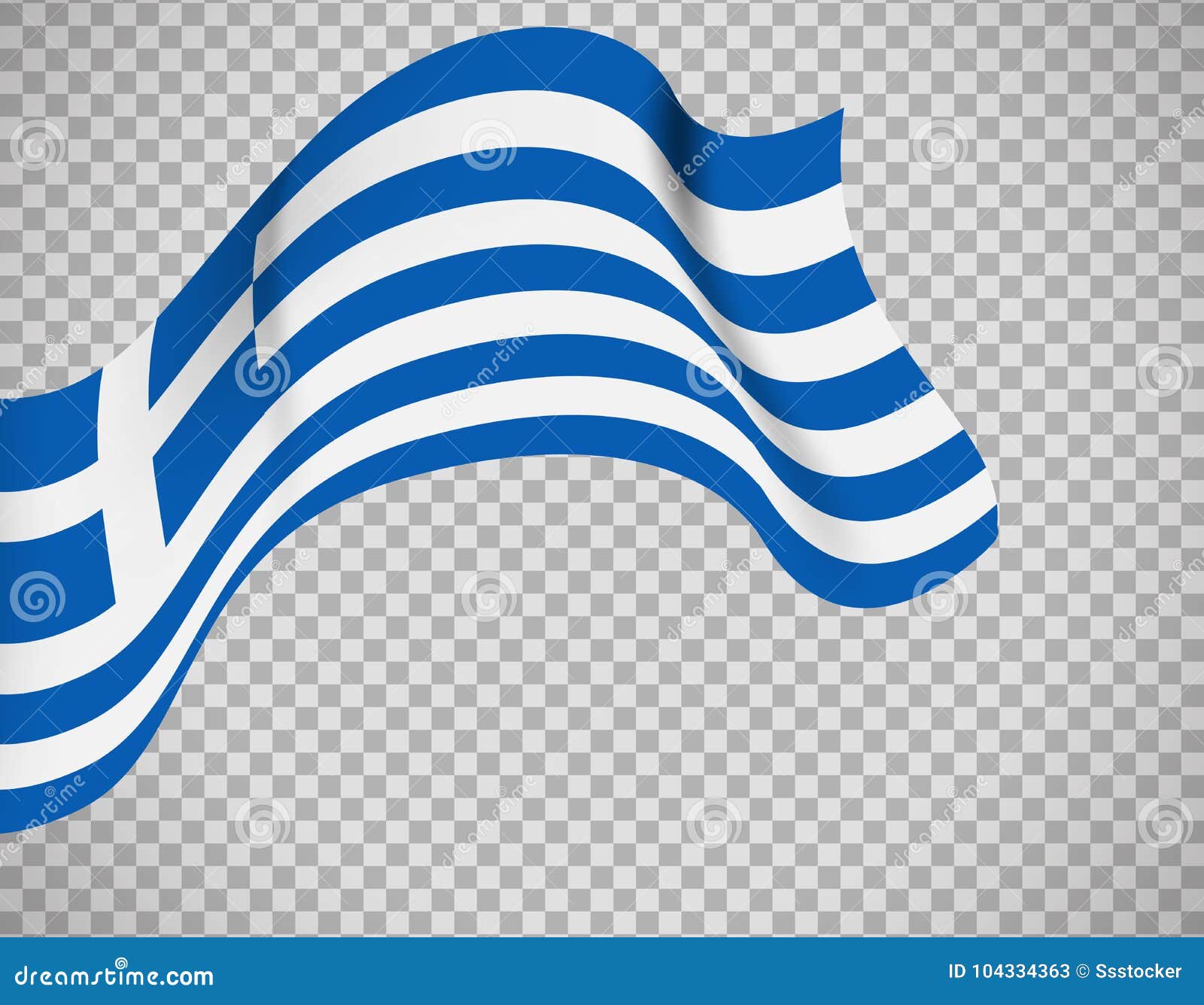 Drapeau De La Grèce Sur Le Fond Transparent Illustration de Vecteur ...