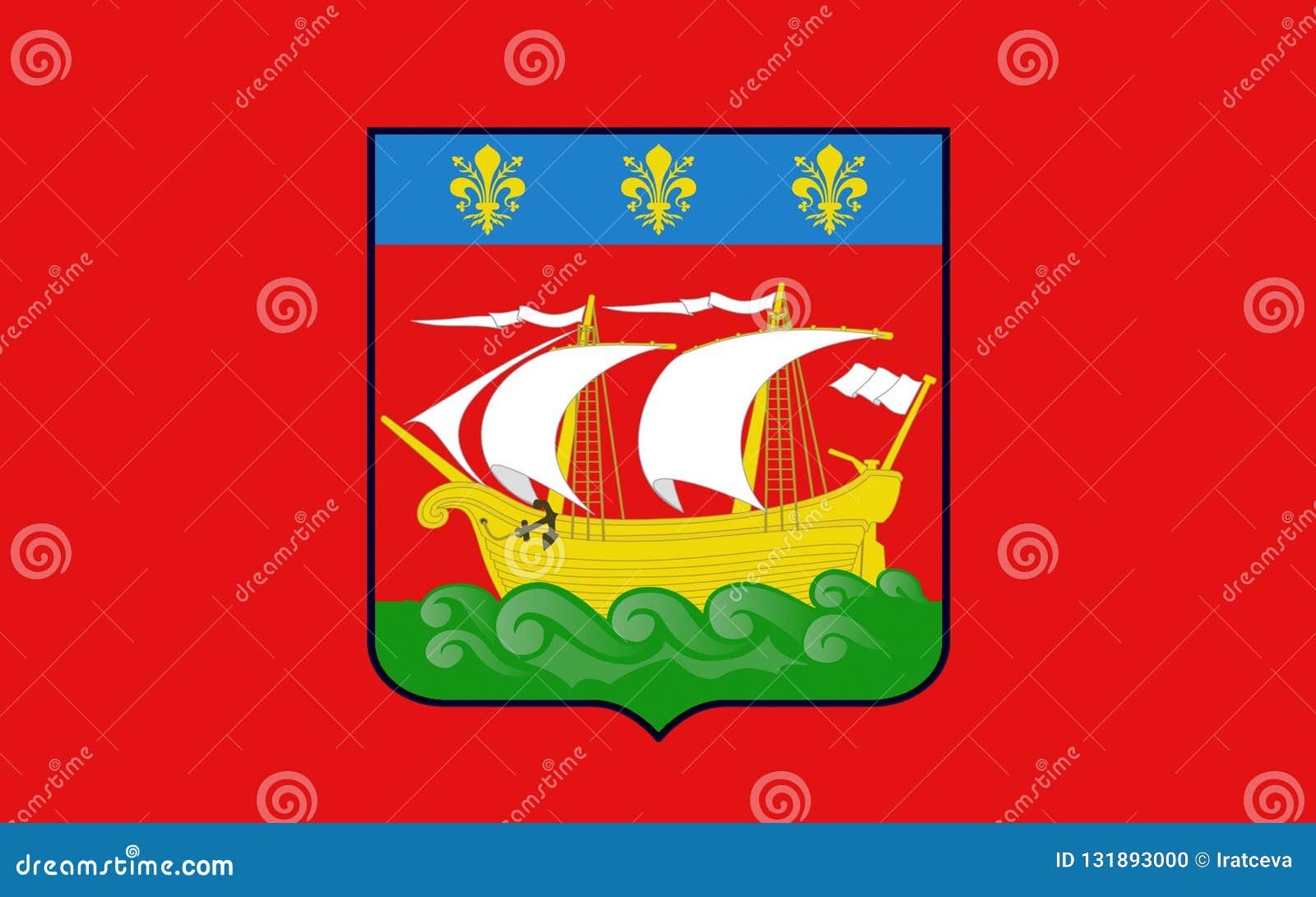 Drapeau De La Rochelle, France Photo stock - Image du drapeau, france ...