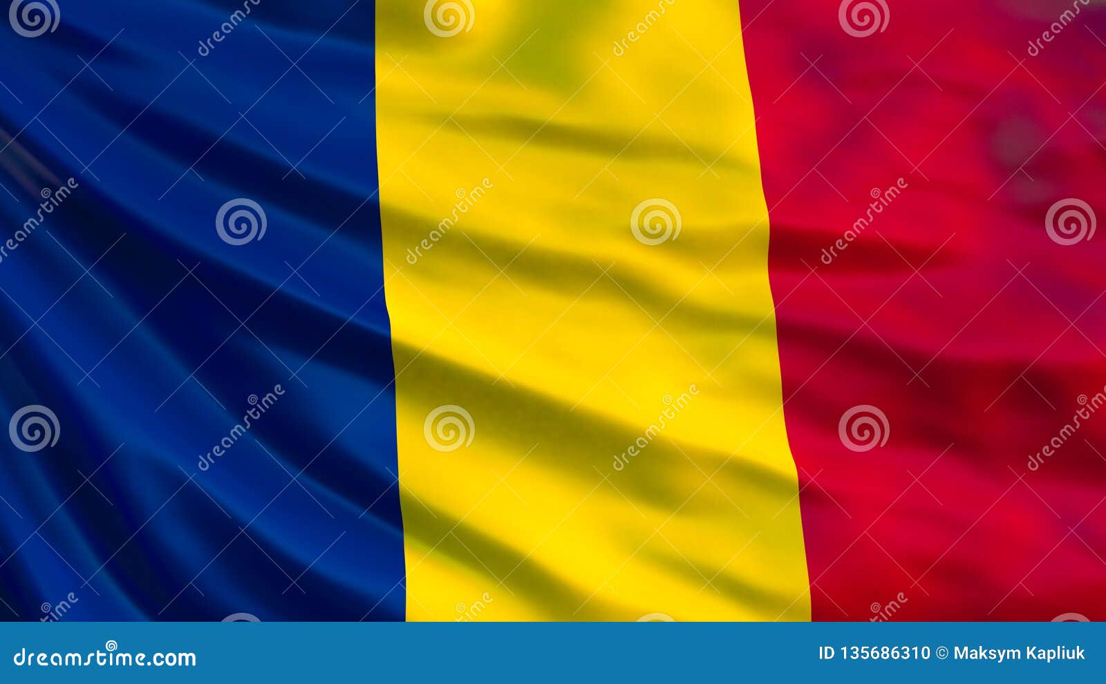 Drapeau De La Roumanie Drapeau De Ondulation D'illustration De La ...