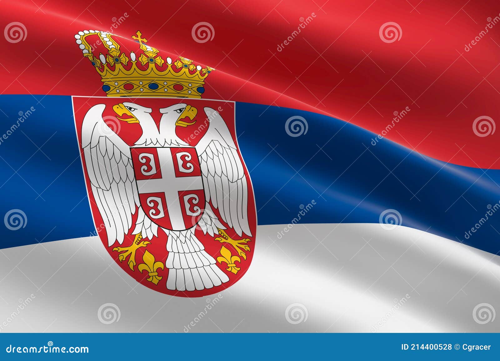 Drapeau de la serbie illustration stock. Illustration du serbie - 214400528