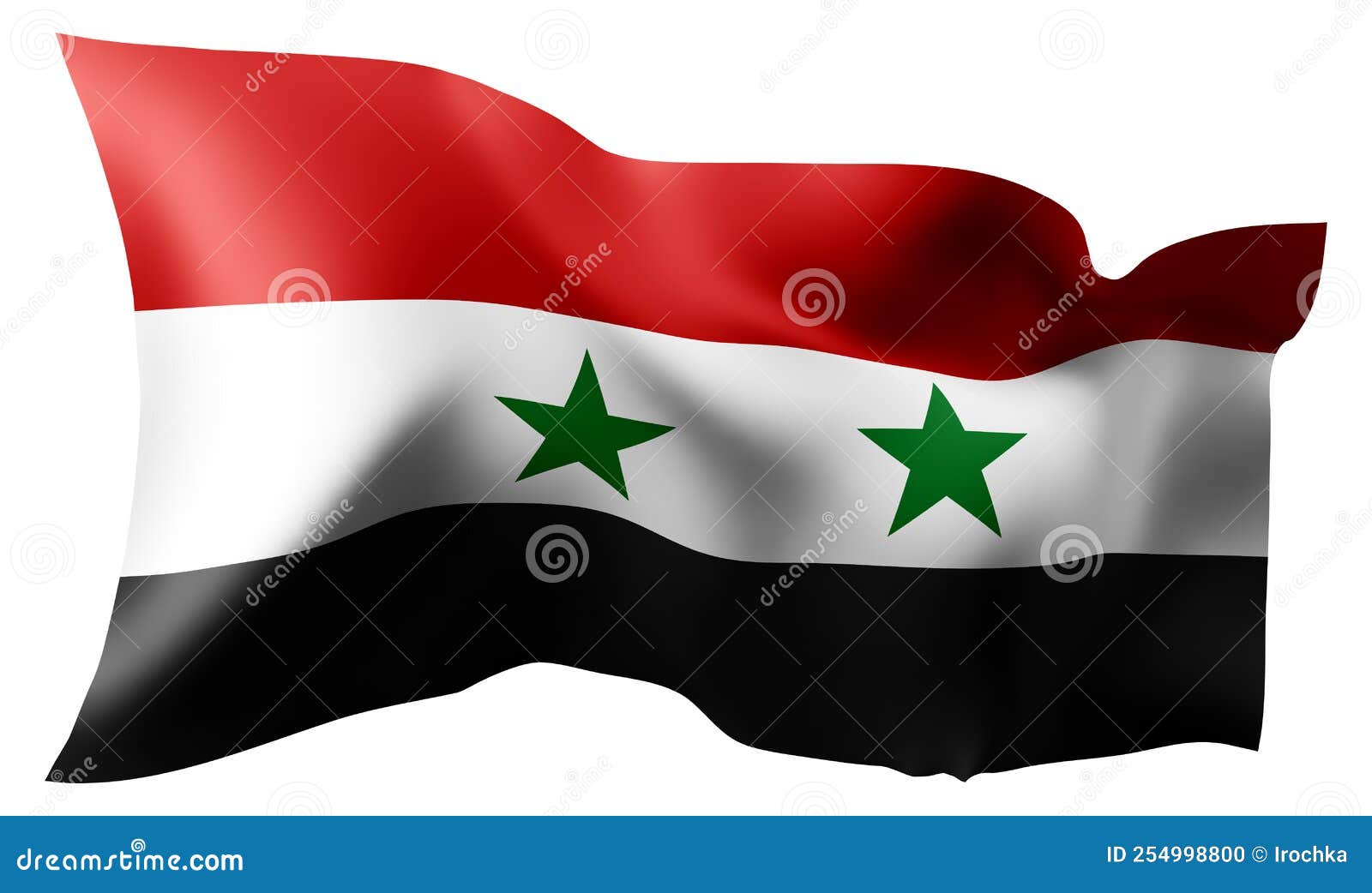 Drapeau De La Syrie Agitant Au Vent. Illustration de Vecteur ...