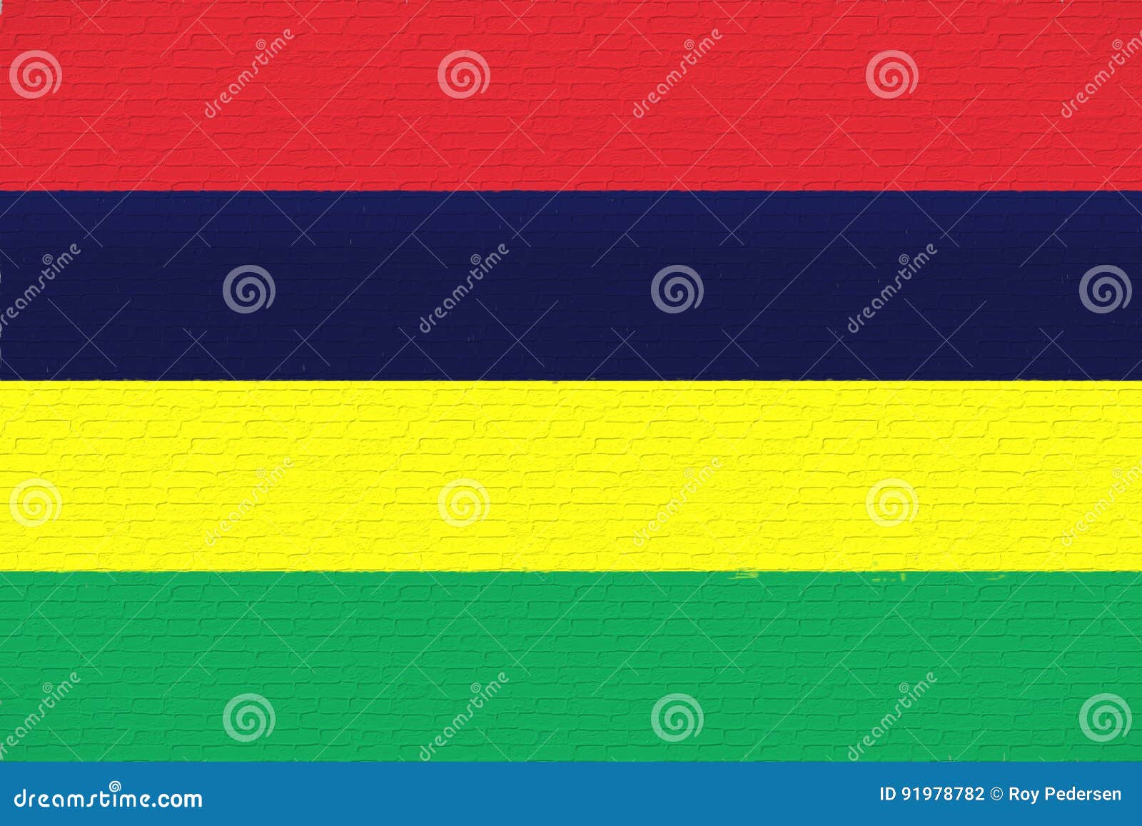 Drapeau de Mauritius Wall illustration stock. Illustration du ...