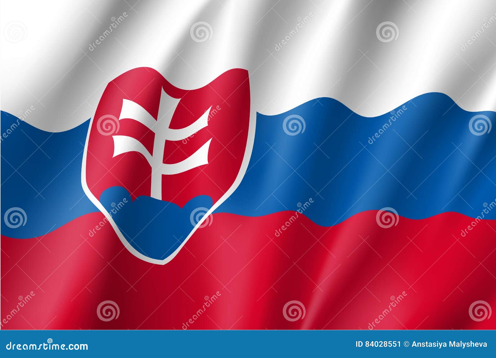 Drapeau De Ondulation De La Slovaquie Illustration de Vecteur ...