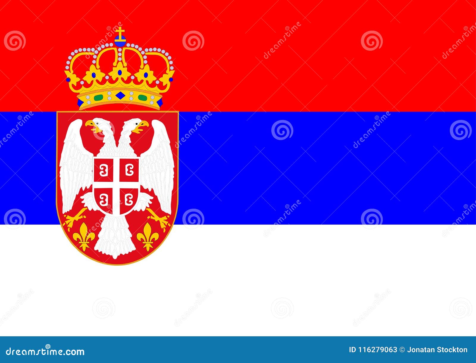Drapeau De Vecteur De La Serbie Illustration Stock - Illustration du ...