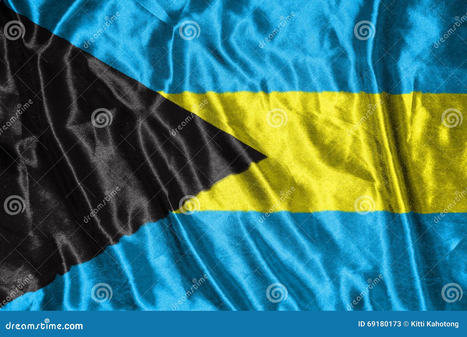 Drapeau Des Bahamas Drapeau Sur Le Fond Illustration Stock ...