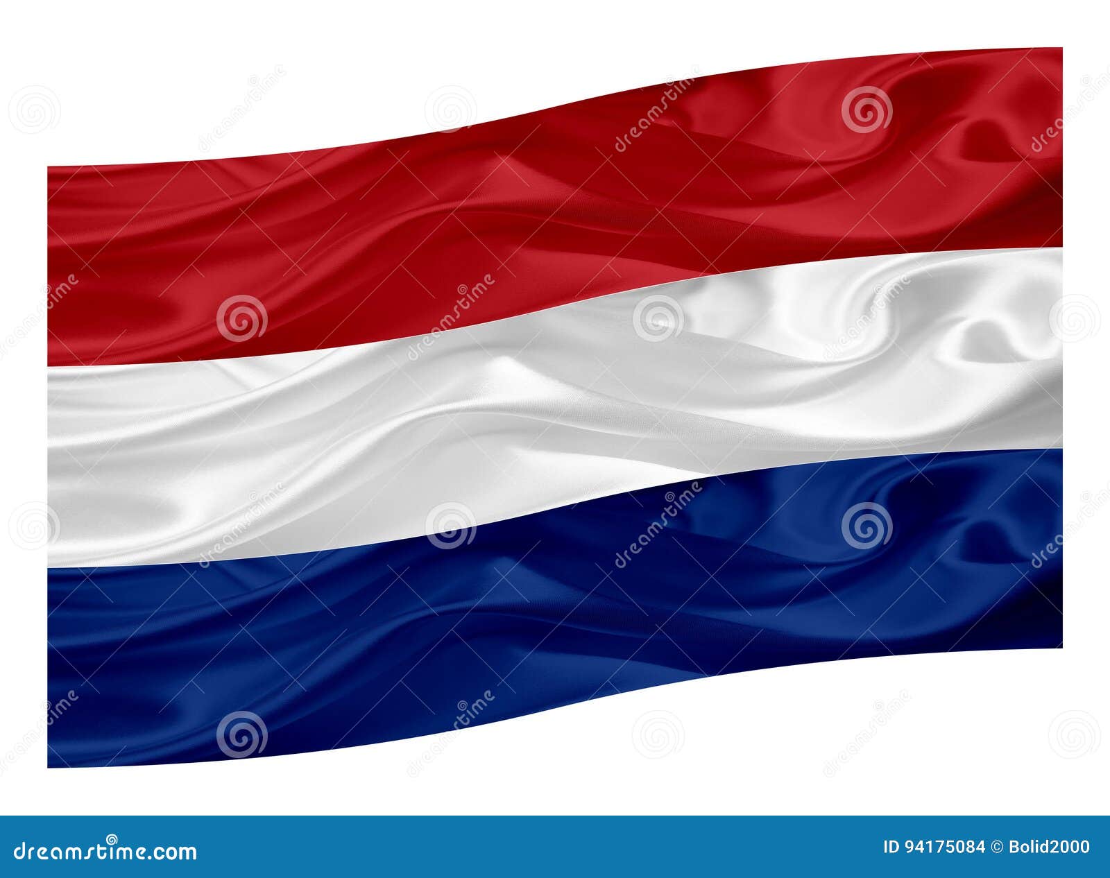 Drapeau des Pays-Bas illustration stock. Illustration du objet - 94175084