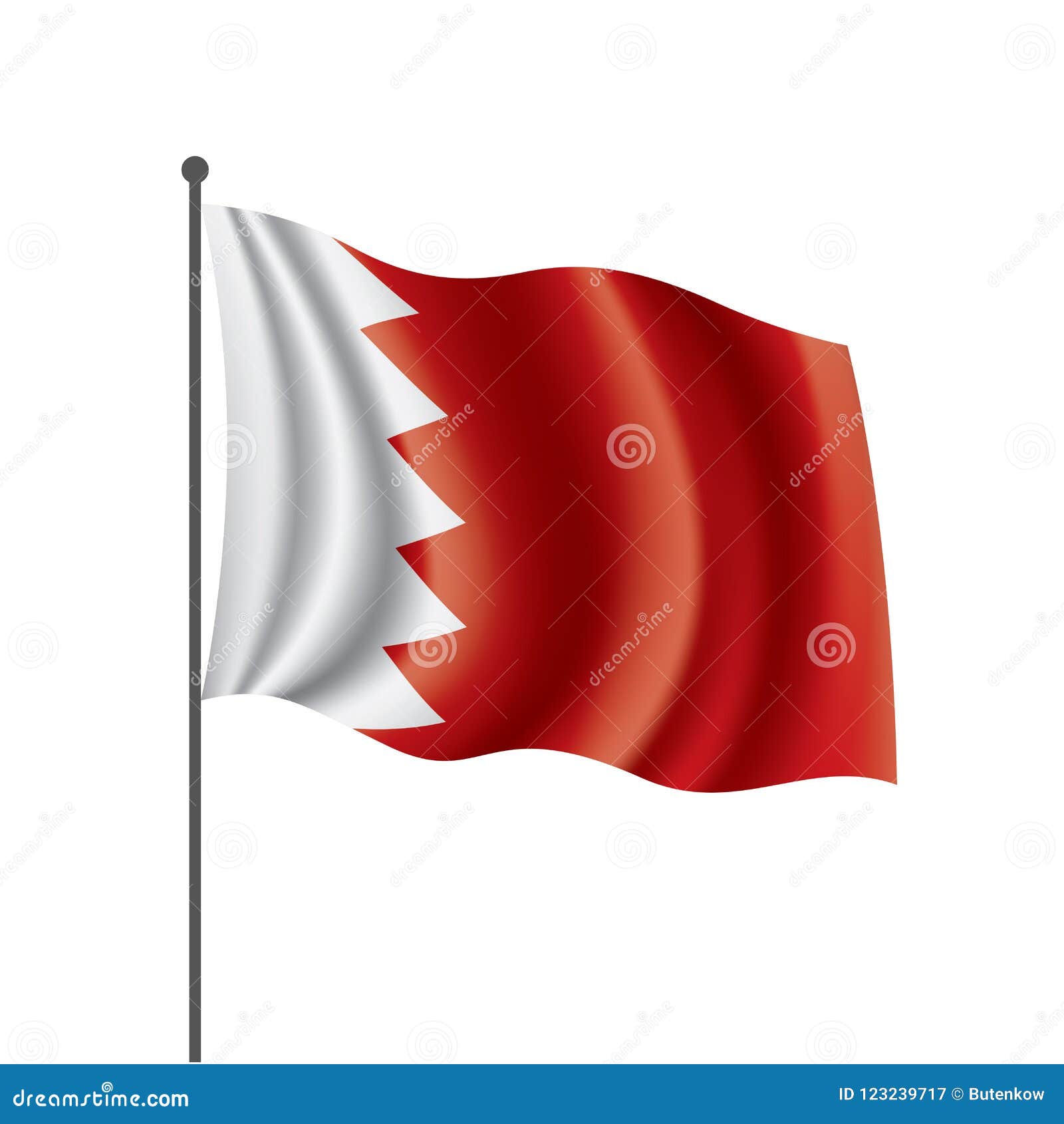Drapeau Du Bahrain, Illustration De Vecteur Illustration de Vecteur ...