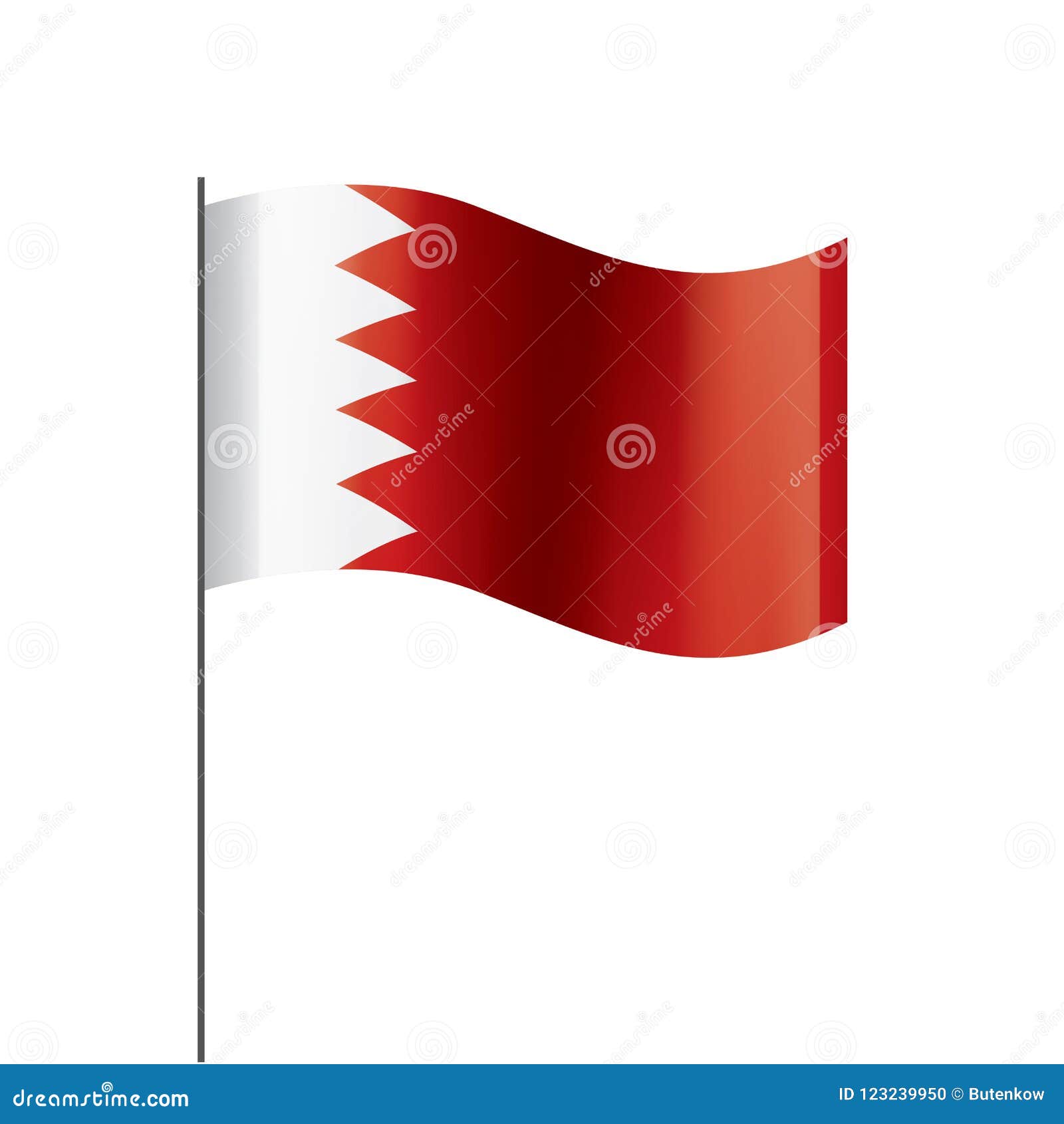 Drapeau Du Bahrain, Illustration De Vecteur Illustration de Vecteur ...