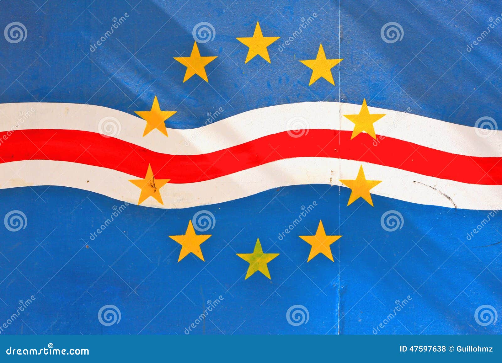 Drapeau du Cap Vert photo stock. Image of bleu, peint - 47597638