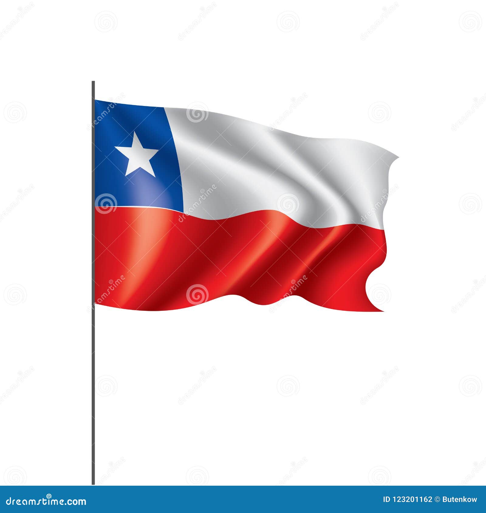 Drapeau Du Chili, Illustration De Vecteur Illustration de Vecteur ...