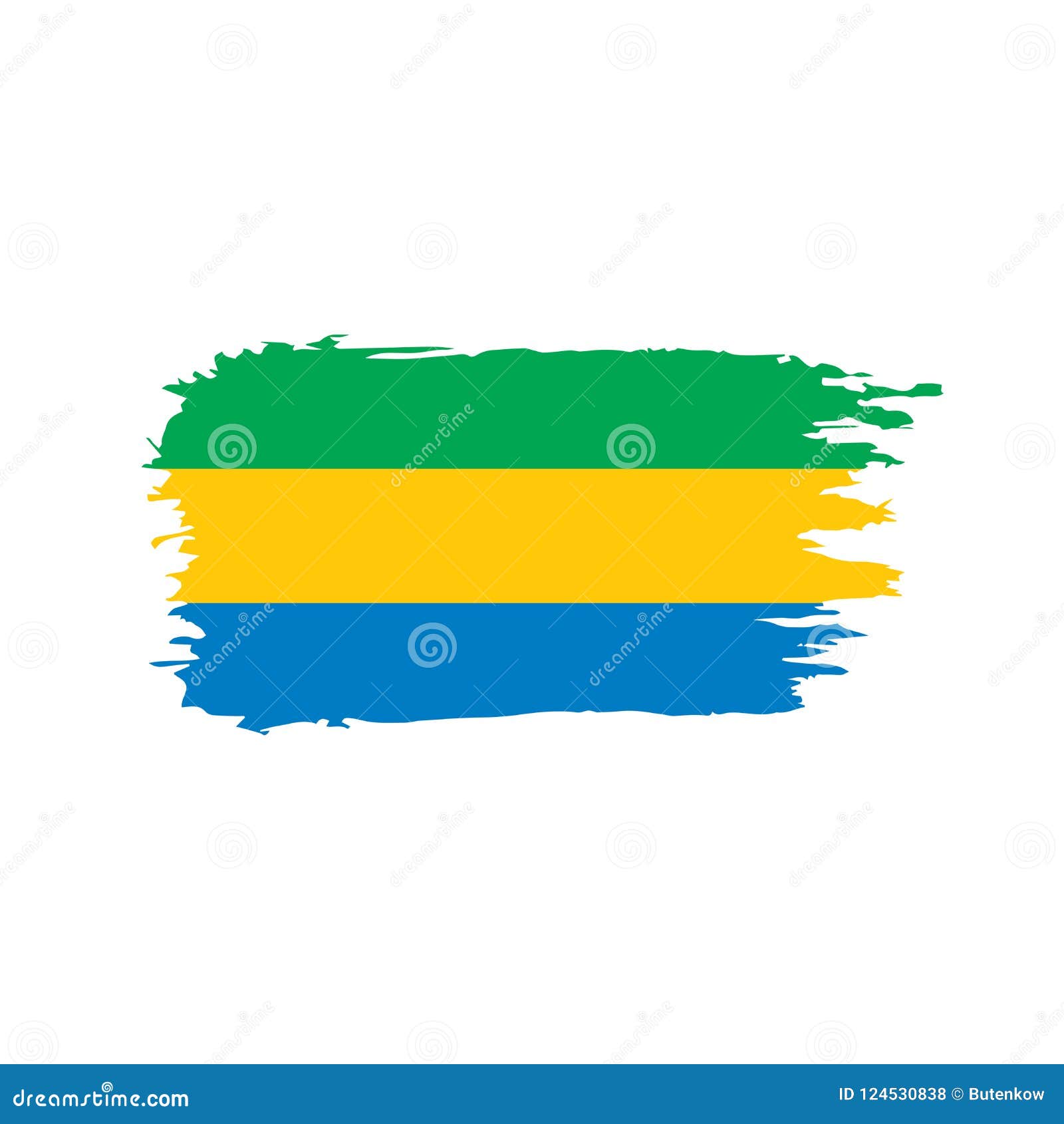 Drapeau Du Gabon, Illustration De Vecteur Illustration Stock ...
