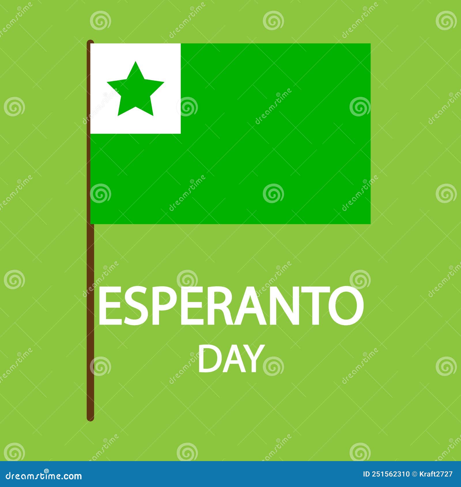 Drapeau Du Jour Esperanto Conception Plate Illustration de Vecteur ...
