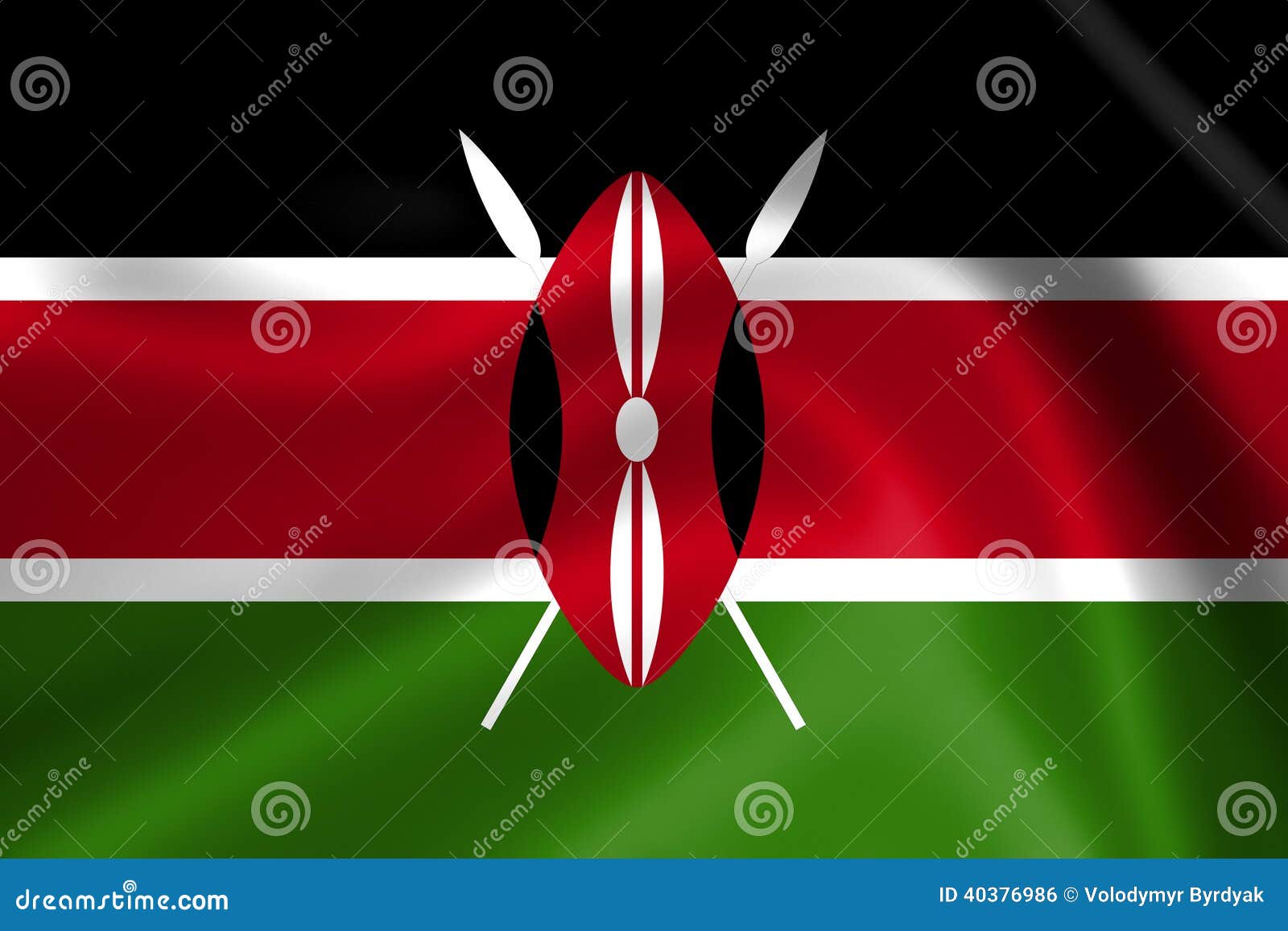 Drapeau du Kenya illustration stock. Illustration du horizontal - 40376986
