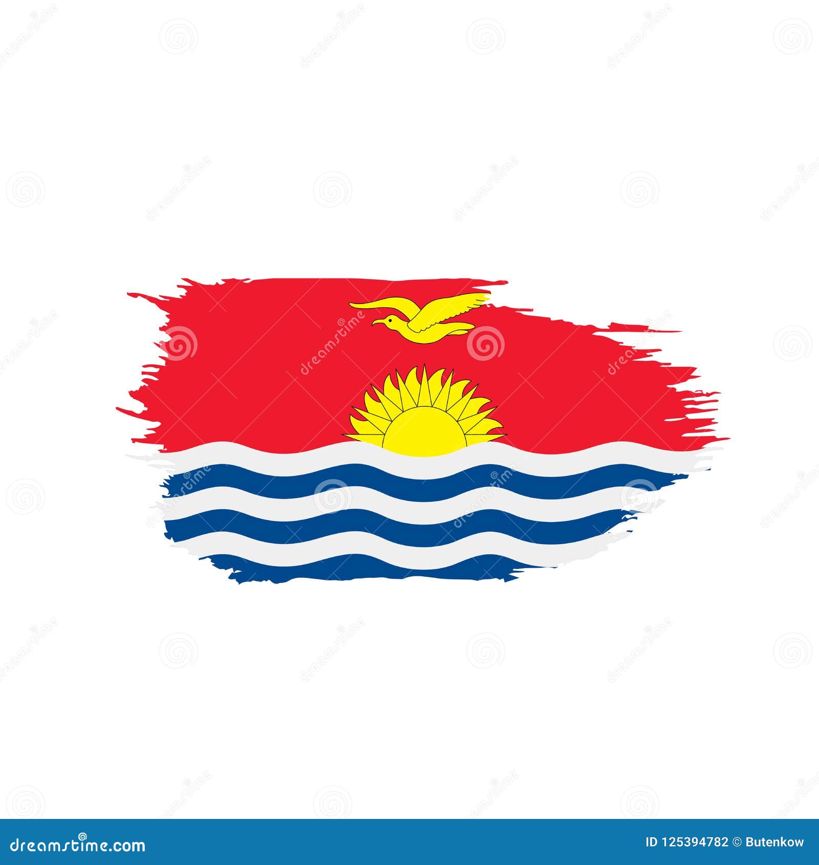 Drapeau Du Kiribati, Illustration De Vecteur Illustration de Vecteur ...