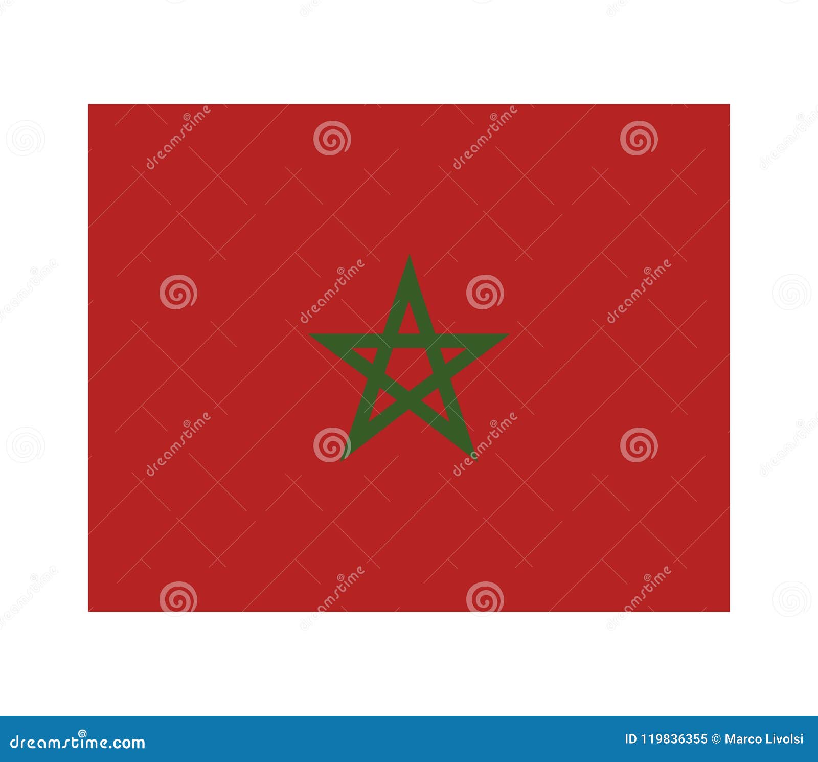 Drapeau du Maroc illustration stock. Illustration du emblème - 119836355