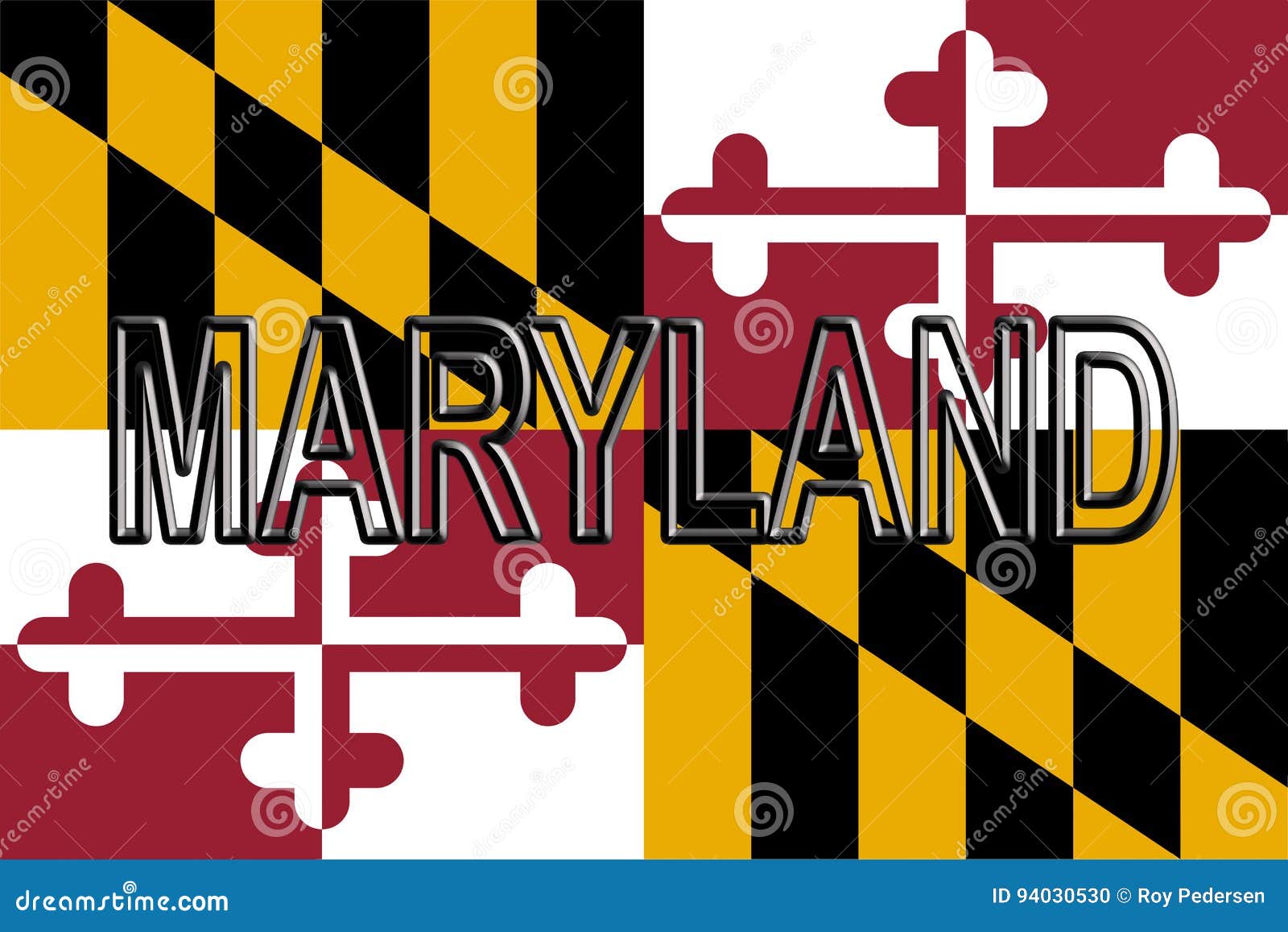 Drapeau du Maryland Word illustration stock. Illustration du ...