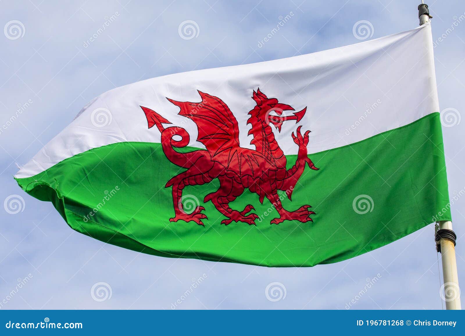 Drapeau du Pays de Galles photo stock. Image of crête - 196781268
