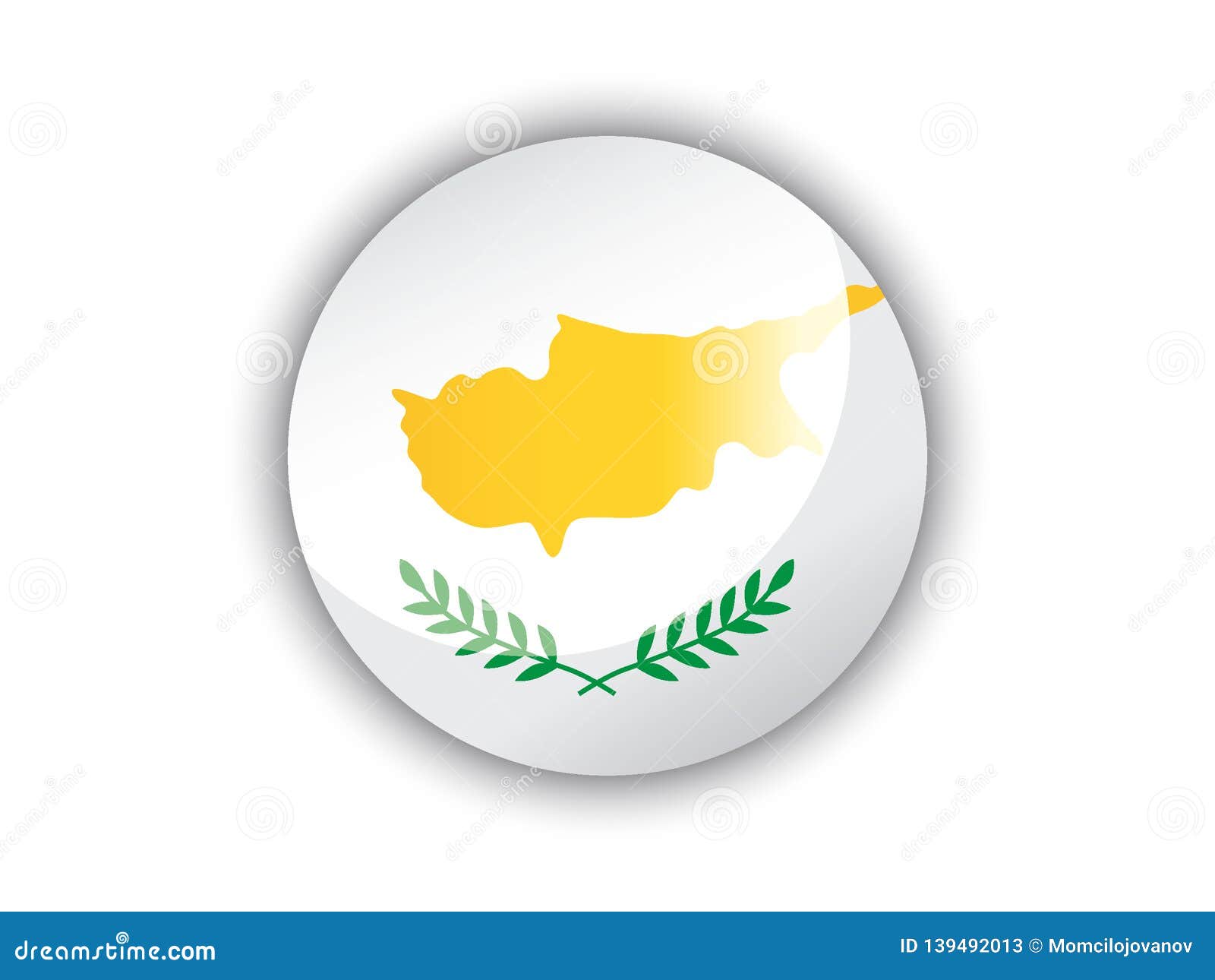 Drapeau Du Rond 3D De La Chypre Illustration de Vecteur - Illustration ...