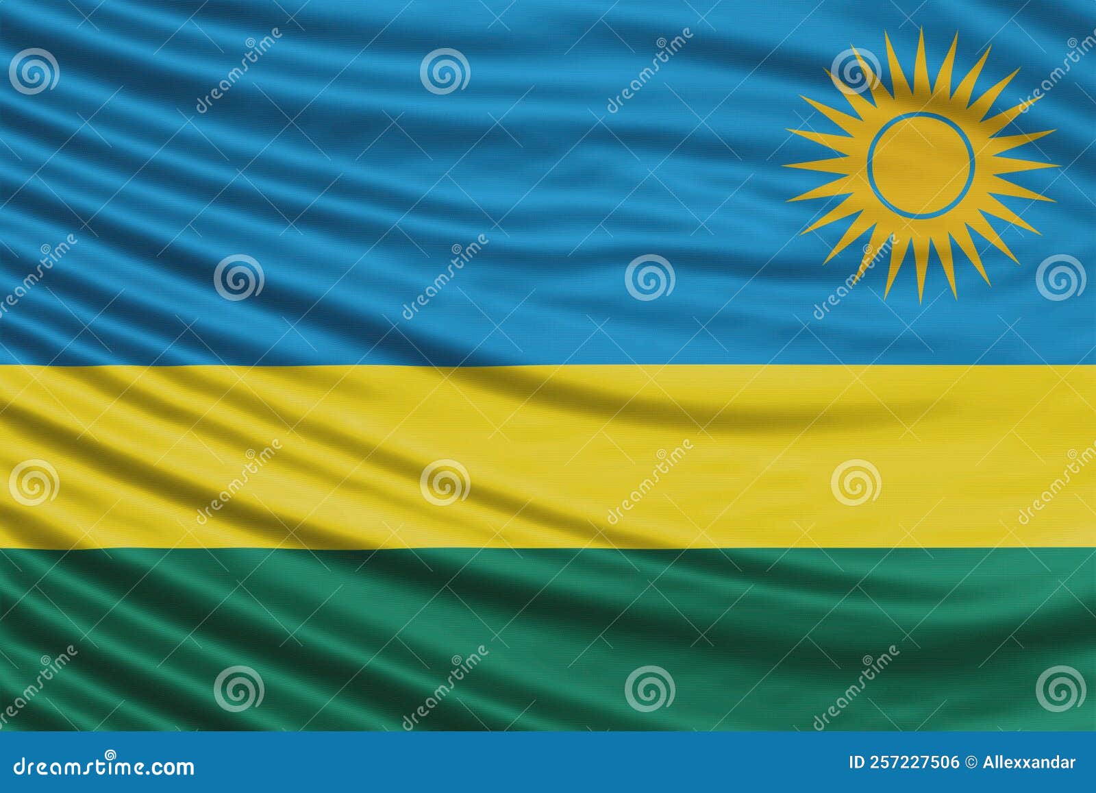 Drapeau Du Rwanda Gros Plan Illustration Stock - Illustration du ...