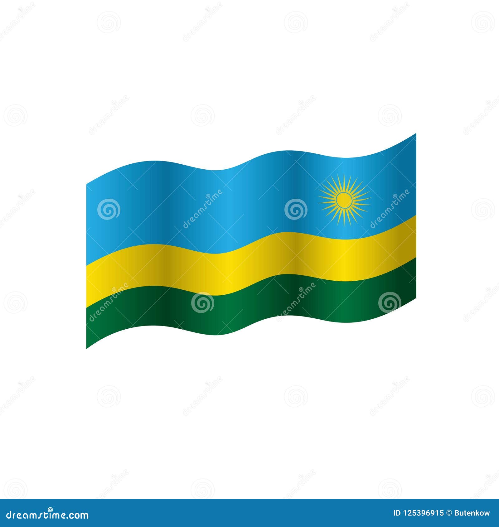 Drapeau Du Rwanda, Illustration De Vecteur Illustration de Vecteur ...