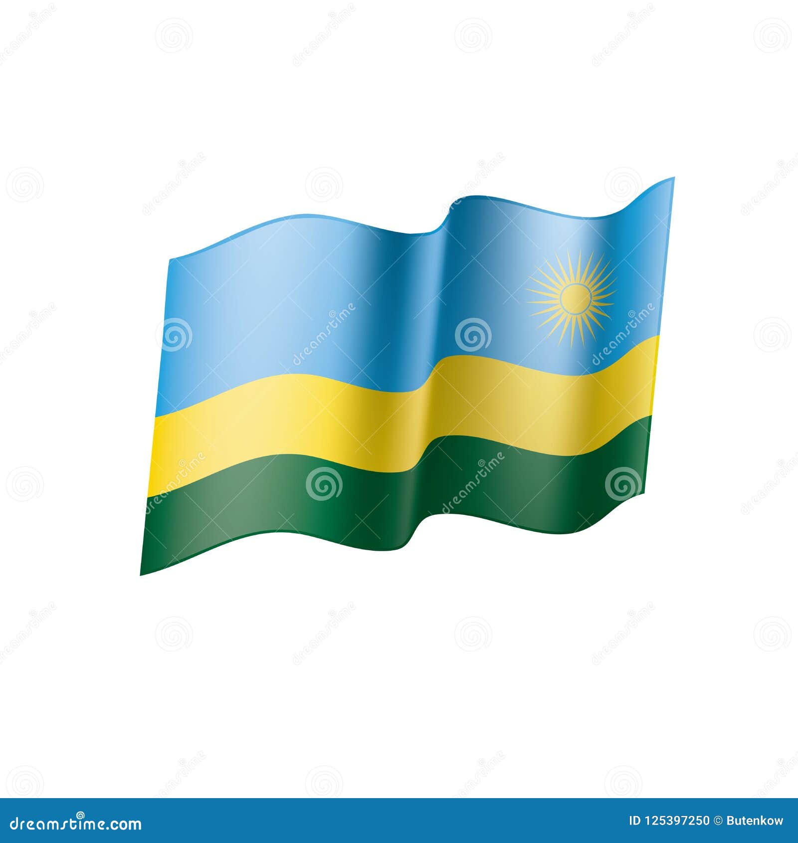 Drapeau Du Rwanda, Illustration De Vecteur Illustration de Vecteur ...