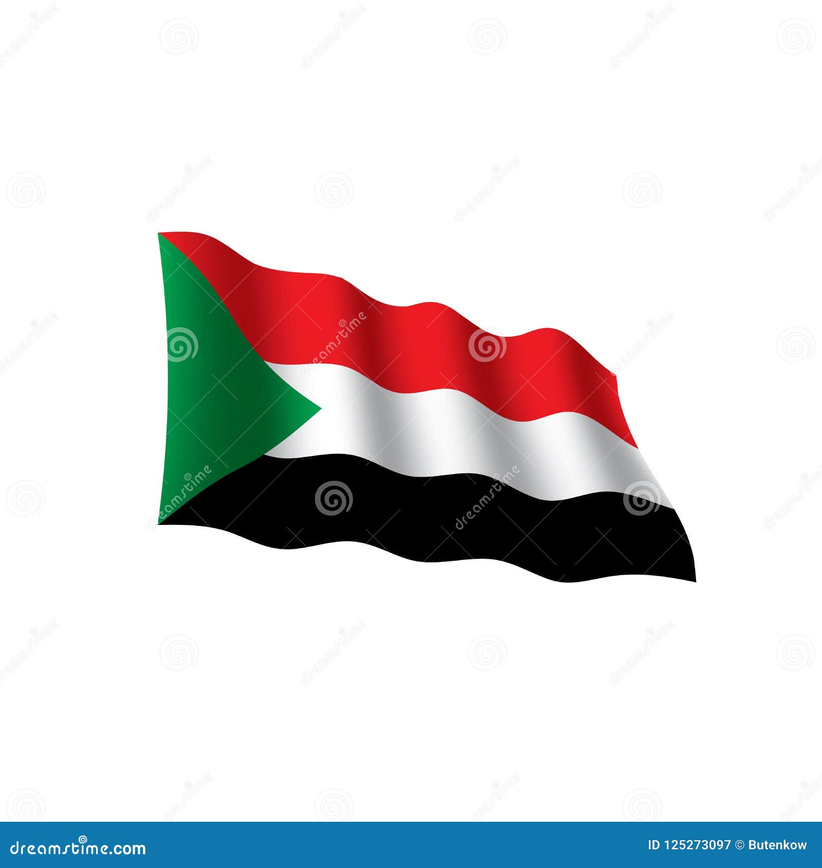 Drapeau Du Soudan, Illustration De Vecteur Illustration de Vecteur ...