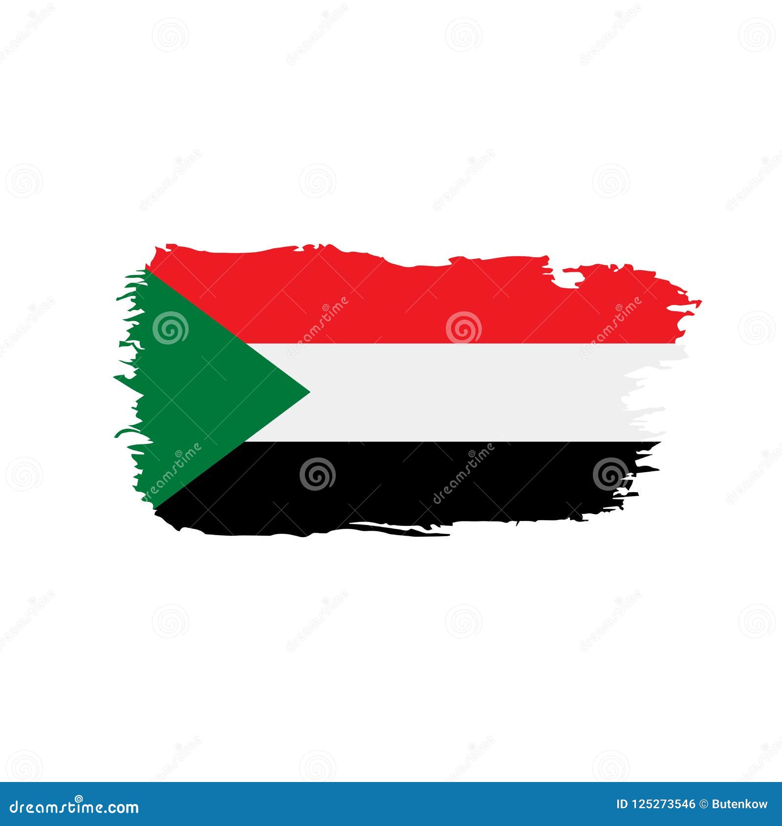 Drapeau Du Soudan, Illustration De Vecteur Illustration de Vecteur ...