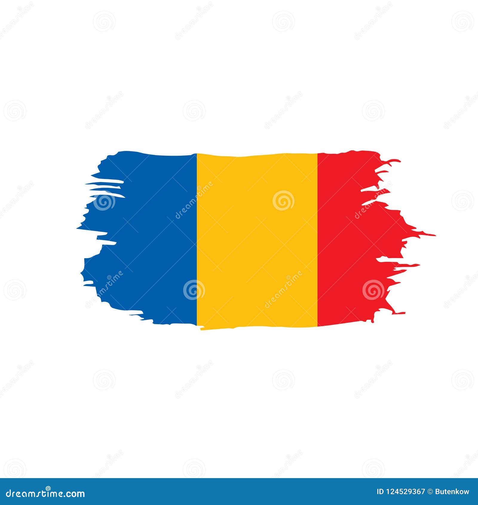 Drapeau Du Tchad, Illustration De Vecteur Illustration Stock ...
