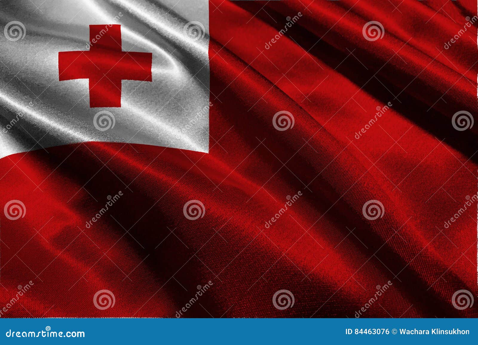 Drapeau Du Tonga, Symbole D'illustration Du Drapeau 3D Du Tonga ...