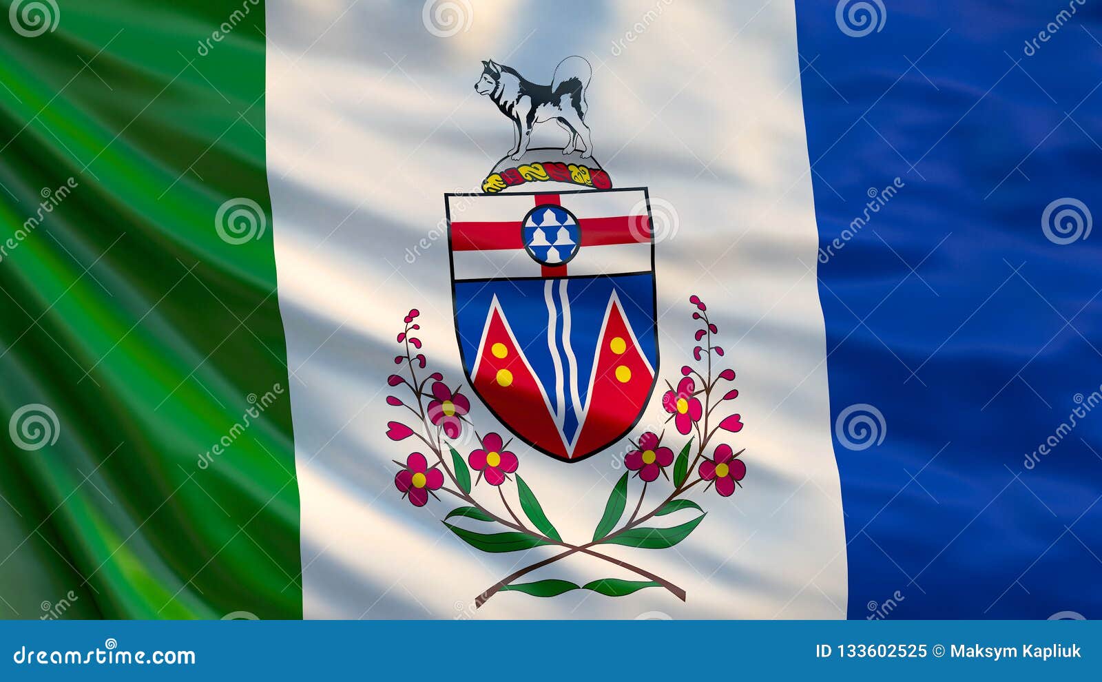 Drapeau Du Yukon Drapeau De Ondulation De Province Du Yukon, Canada ...