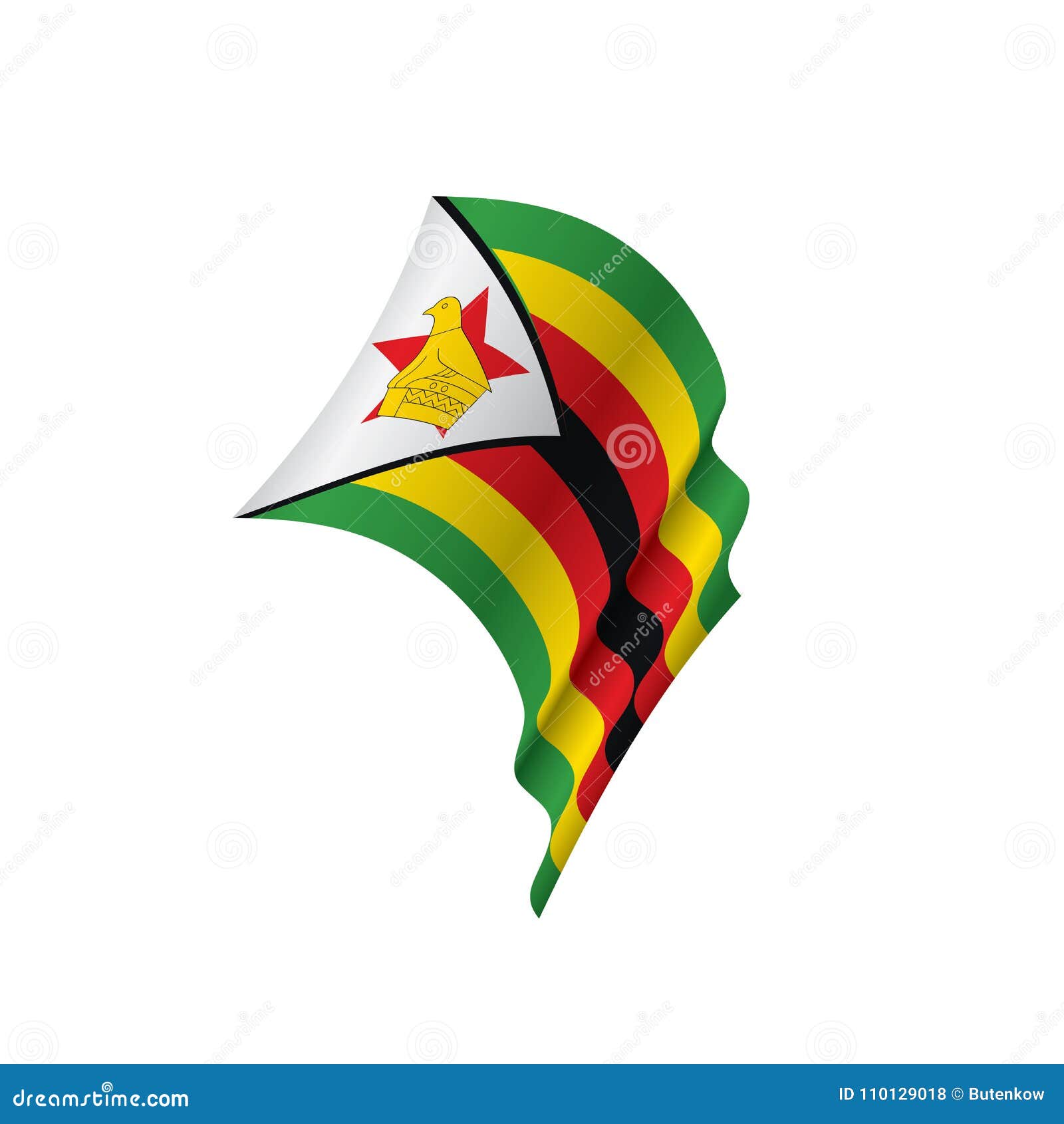 Drapeau Du Zimbabwe, Illustration De Vecteur Illustration de Vecteur ...