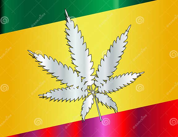 Drapeau Et Feuille De Rastafarian Illustration de Vecteur ...