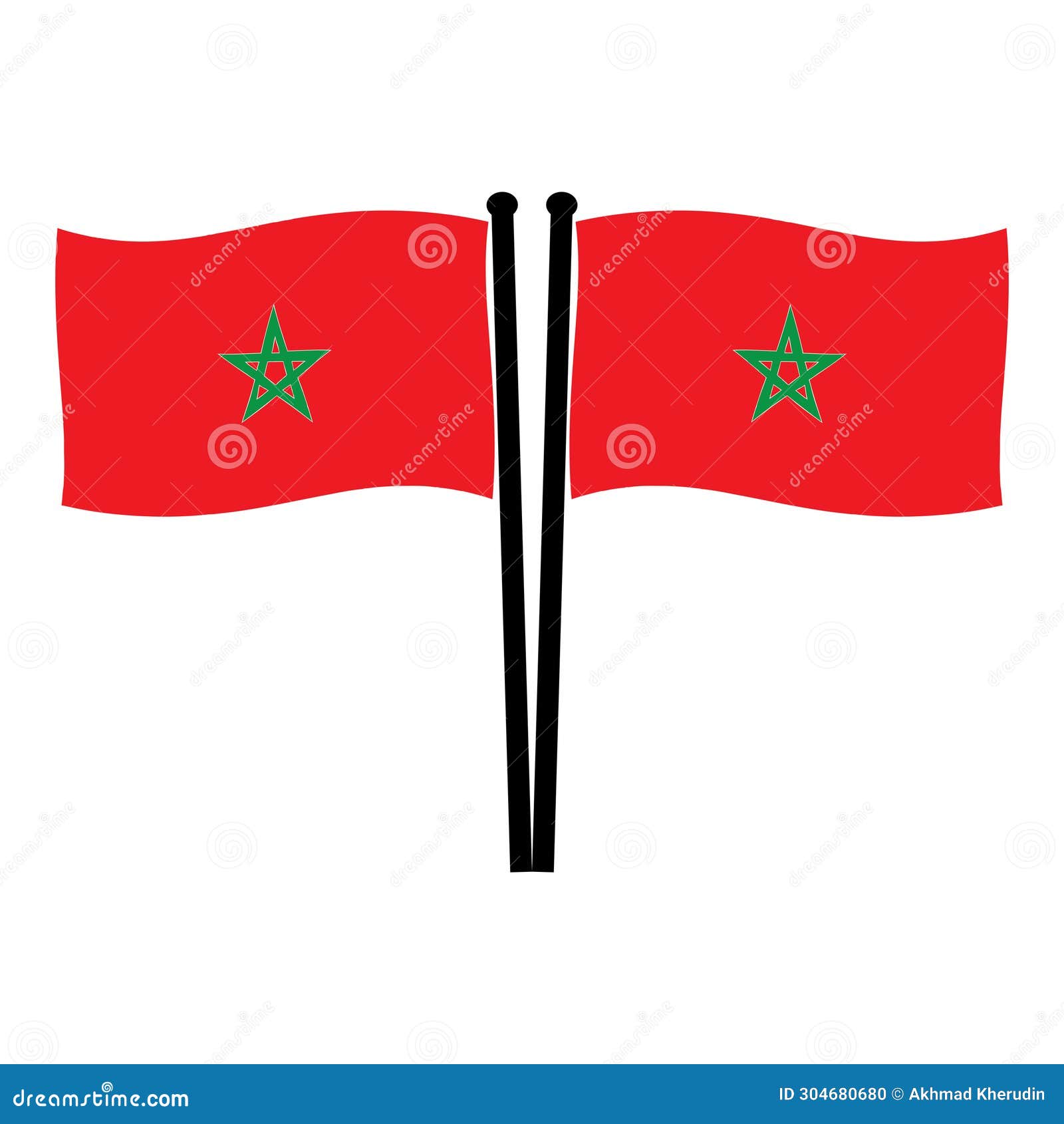 Drapeau marocain illustration de vecteur. Illustration du marocain ...